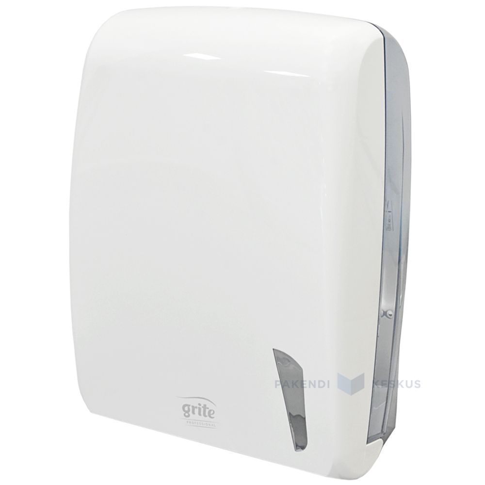 Manual paper towel dispenser for wall Grite V fold white - Packforce