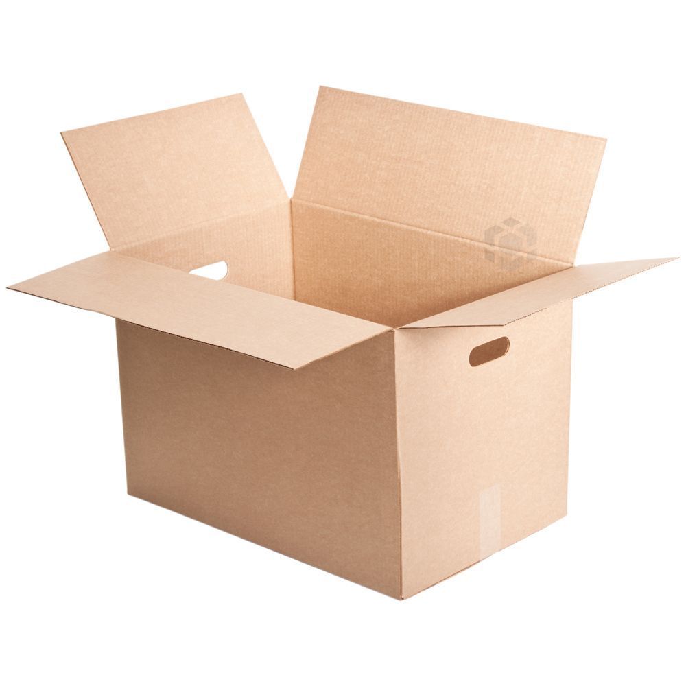 Corrugated carton box with handles 580x380x400mm - Packforce