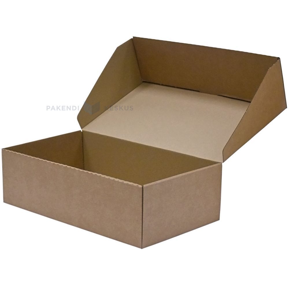 AP box with lid, 340x185x100mm, 0440, 3-layer, E, brown - Packforce