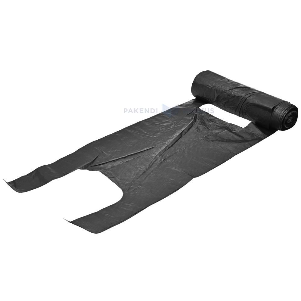 Särksangaga must kilekott HD 18+(6+6)x36cm 3-4L 14mic, rullis 50tk ...