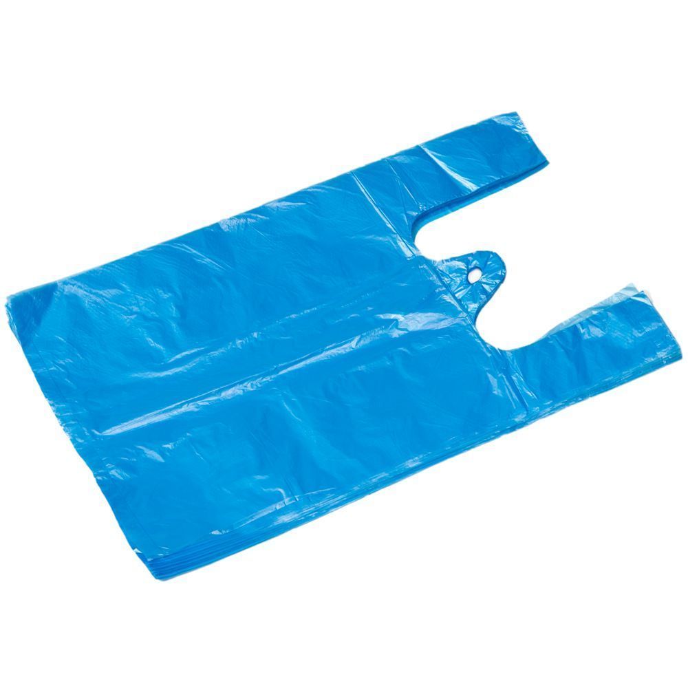 Särksangaga sinine kilekott 16+12x30cm, pakis 100tk - Pakendikeskus