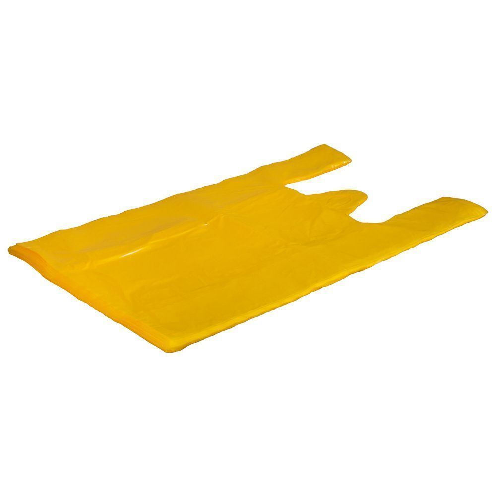 Särksangaga kollane kilekott 25+12x45cm, pakis 100tk - Pakendikeskus