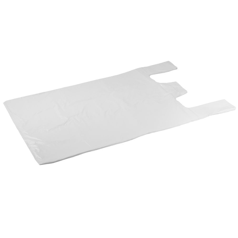 Särksangaga valge kilekott 30+18x60cm, pakis 100tk - Pakendikeskus