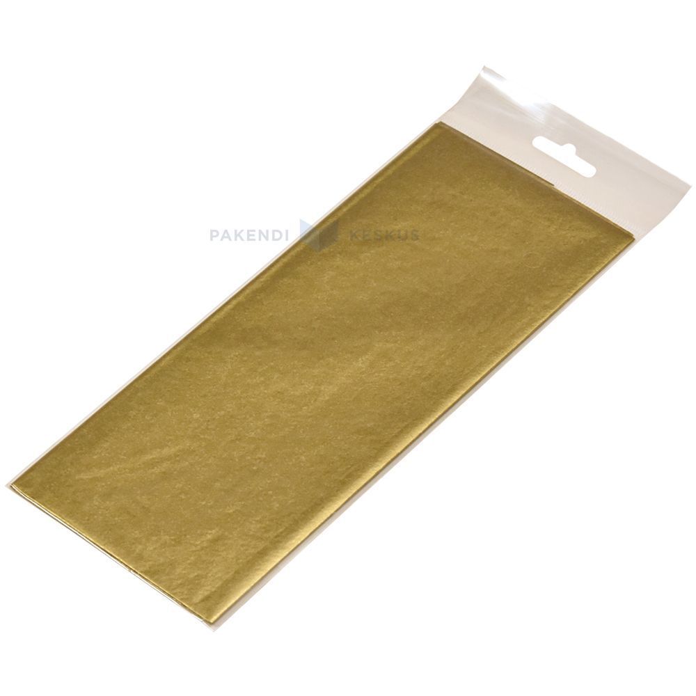 Golden silk paper 50x75cm 14g/m2, 3pcs/pack - Pakendikeskus