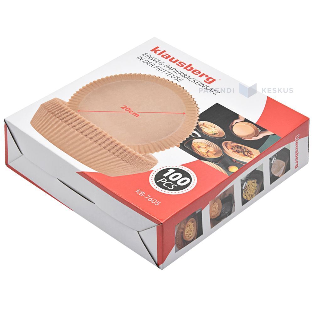 Baking paper tray for air-fryer diameter 20cm height 4,5cm, 100pcs/pack ...