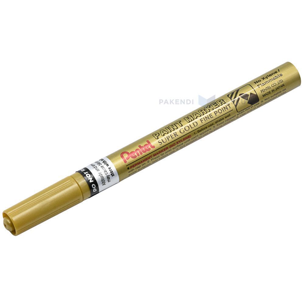 Permanent golden marker Pentel MSP10X with rounded tip 1,0mm - Packforce
