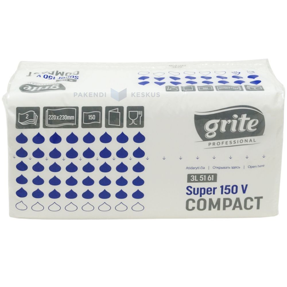 2-kihiline lehtkäterätik Grite Super 150V Compact, pakis 150lehte ...