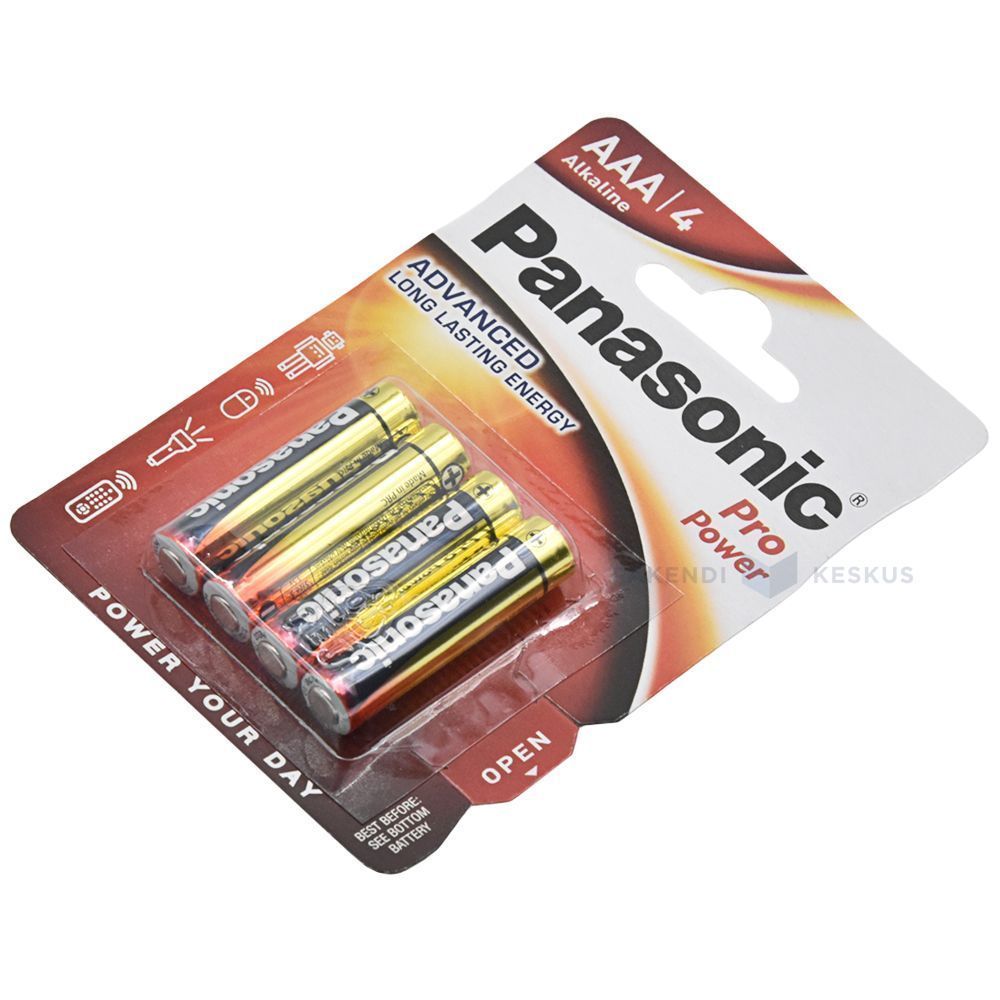 Patarei AAA Panasonic Pro Power, LR03PPG/4B, pakis 4tk - Pakendikeskus