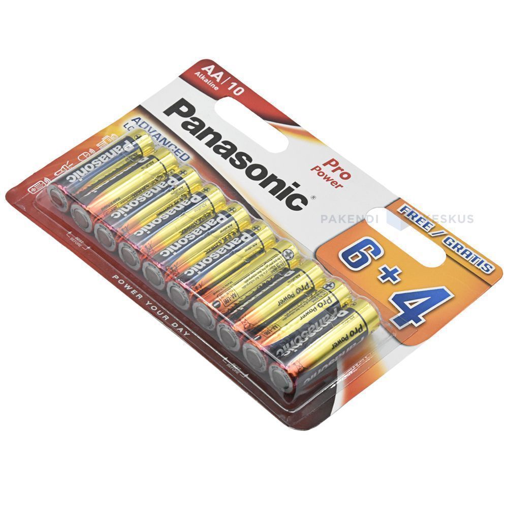 Patarei AA Panasonic Pro Power LR6PPG/10B, pakis 10tk - Pakendikeskus