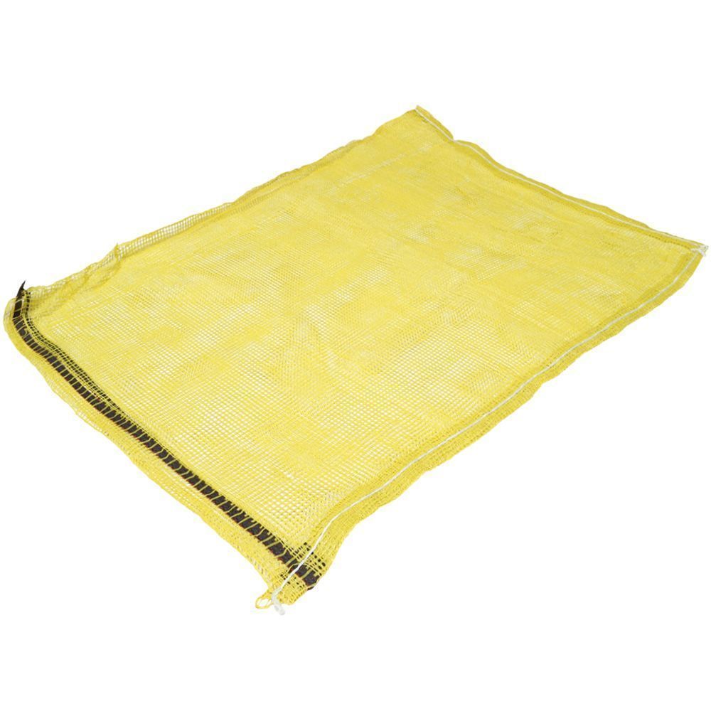 Yellow mesh bag 60x80cm 60L UV protected, 50pcs/pack - Pakendikeskus