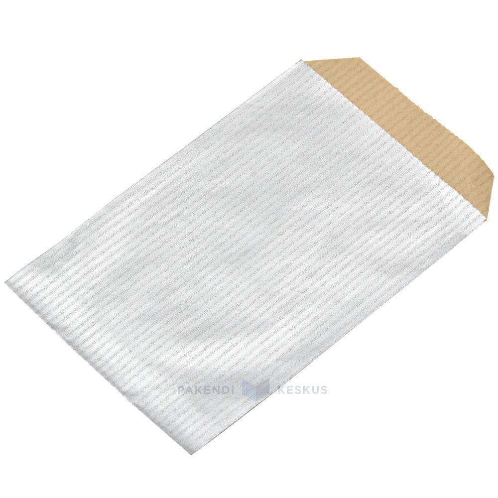 Silver paper bag 7x12cm, 50pcs/pack - Pakendikeskus