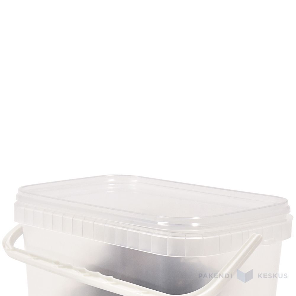 Läbipaistev kandiline KAAS 3000ml / 3L plastikämbrile - Pakendikeskus