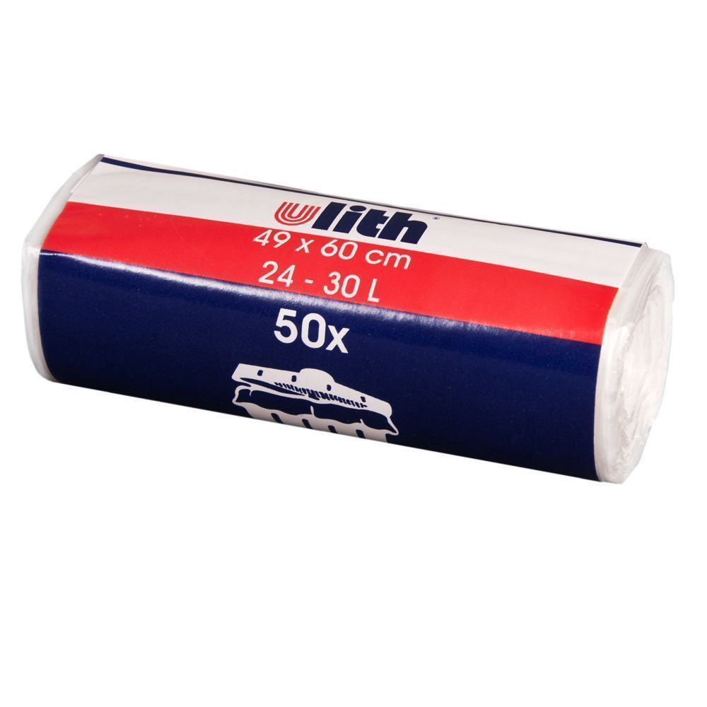 Jätesäkki kirkas HD 25L, 50kpl/rll - Packforce