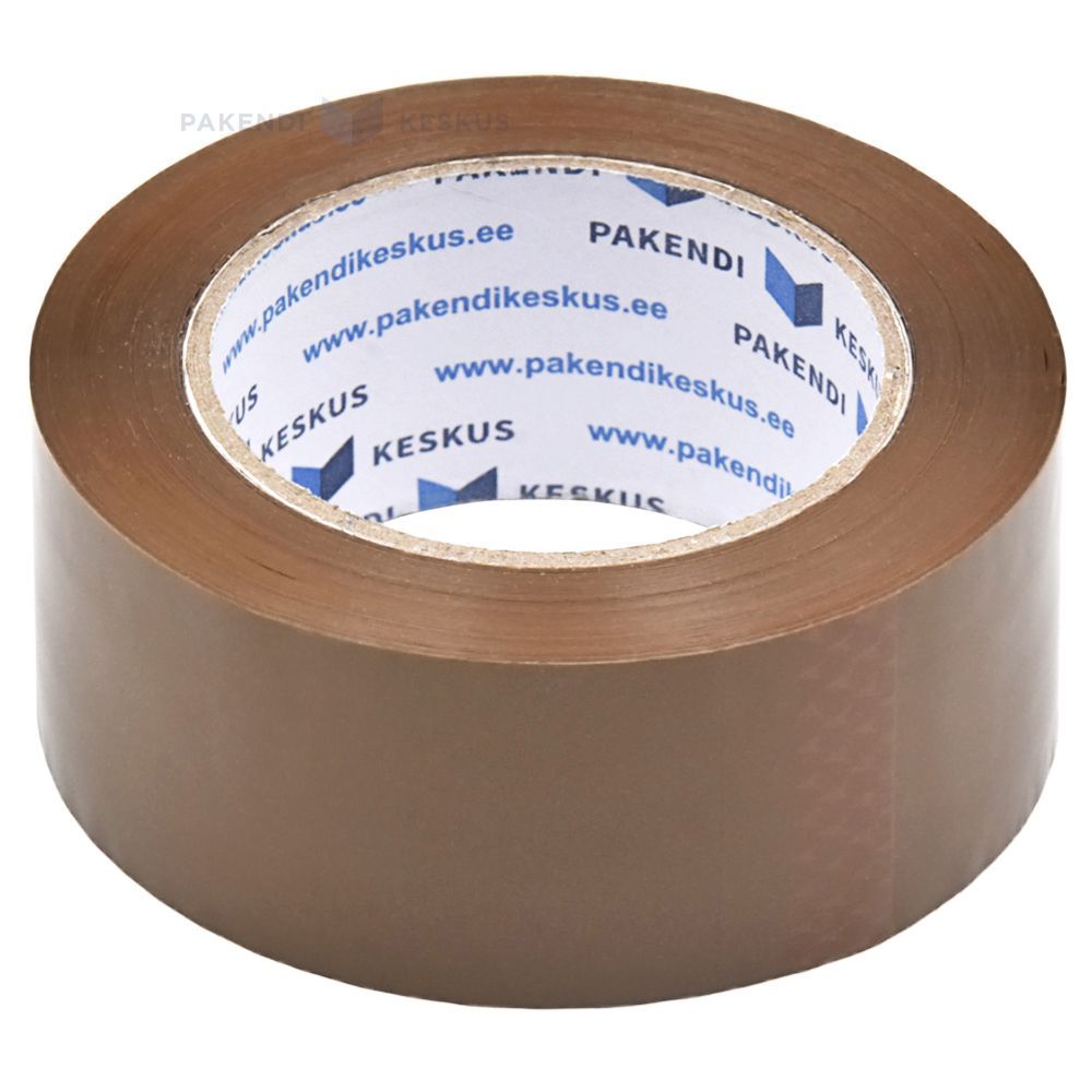 Brown packaging tape 48mm wide acrylic, 132m/roll - Packforce