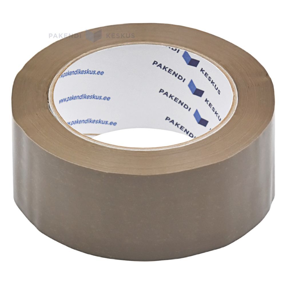 Brown packaging tape 48mm wide solvent, 132m/roll - Packforce