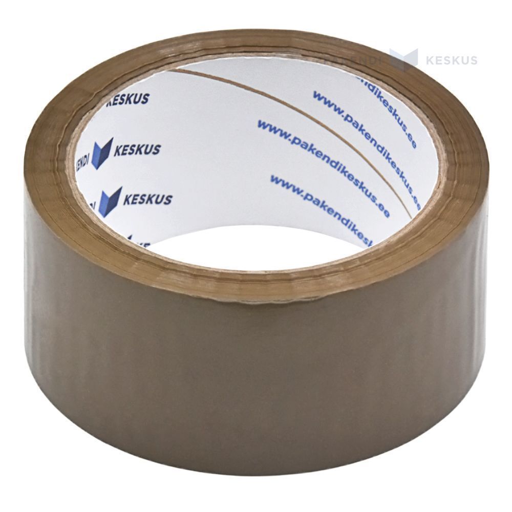 Brown packaging tape 48mm wide solvent, 66m/roll - Packforce