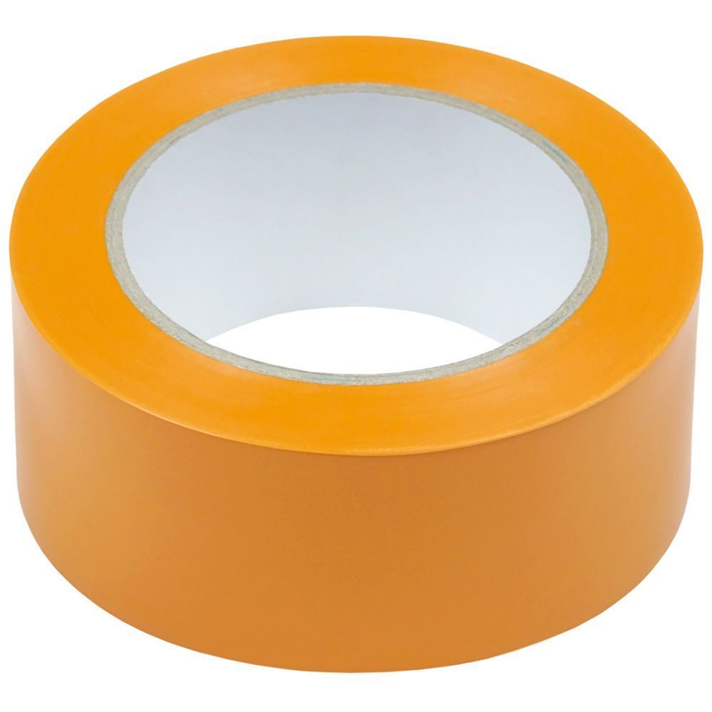 Orange security tape 50mm wide, 50m/roll - Packforce