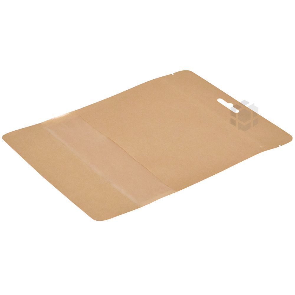 Seisova pussi, pap/PET/PE, 16+(2x4,5)x19cm, ikkunalla, 50kpl/pkt ...