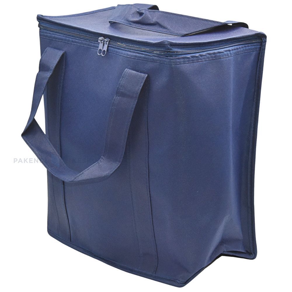 Dark blue thermal bag with handles 31x35x19cm - Pakendikeskus