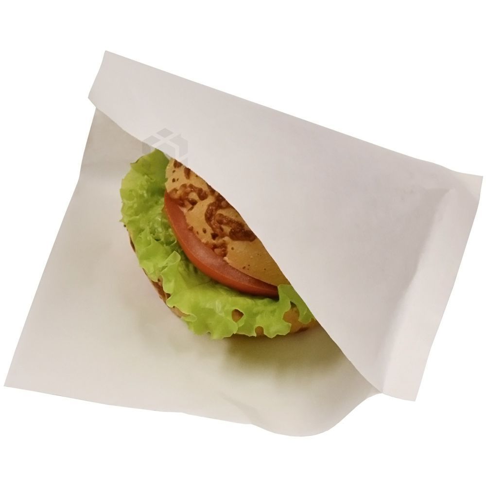 White laminated hamburger wrap 16,5x16,5cm, 100pcs/pack - Packforce