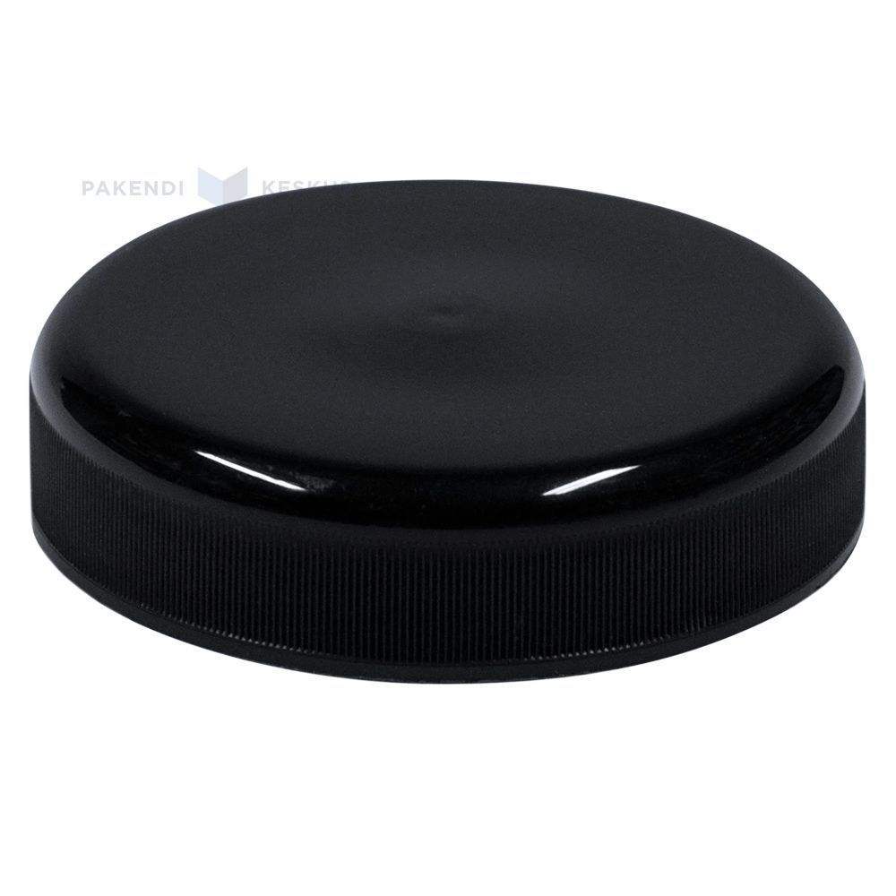 Black lid for plastic jar diameter 63mm with pressure seal - Packforce