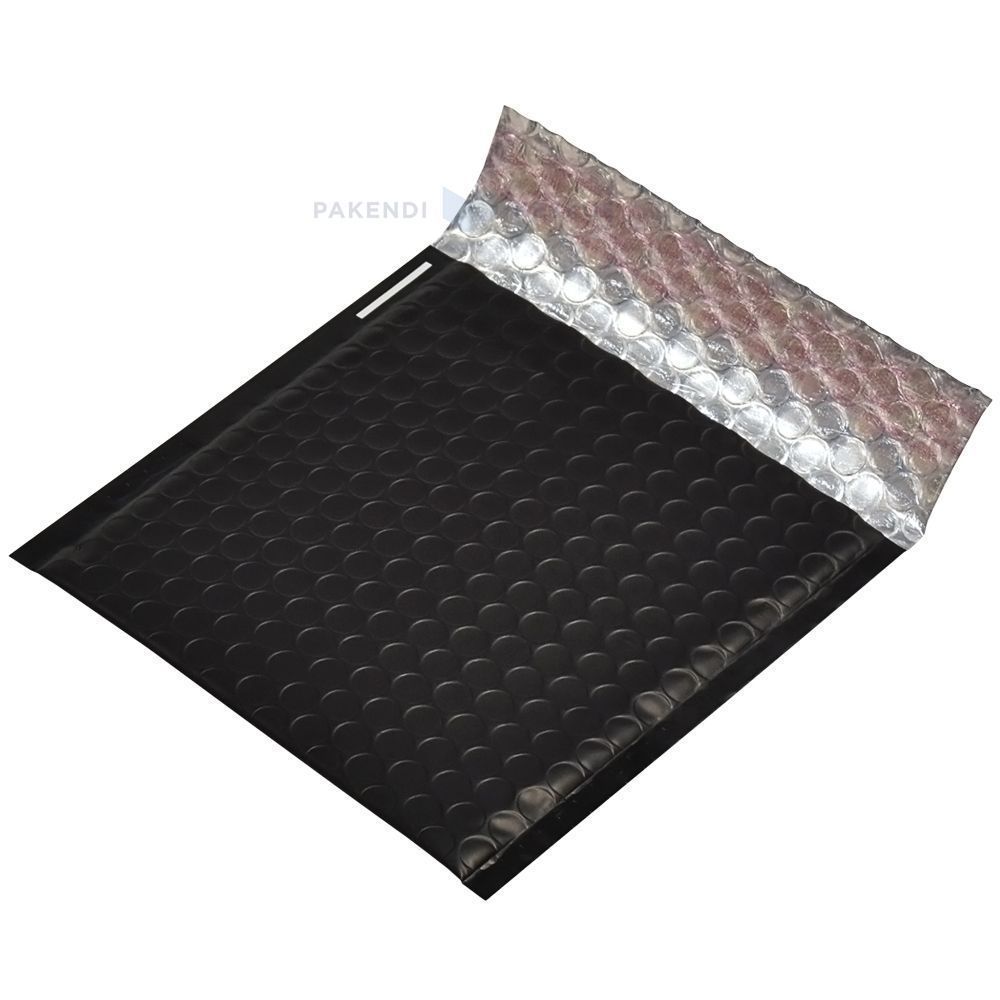 Matte black bubble envelope 16x16,5cm CD - Packforce