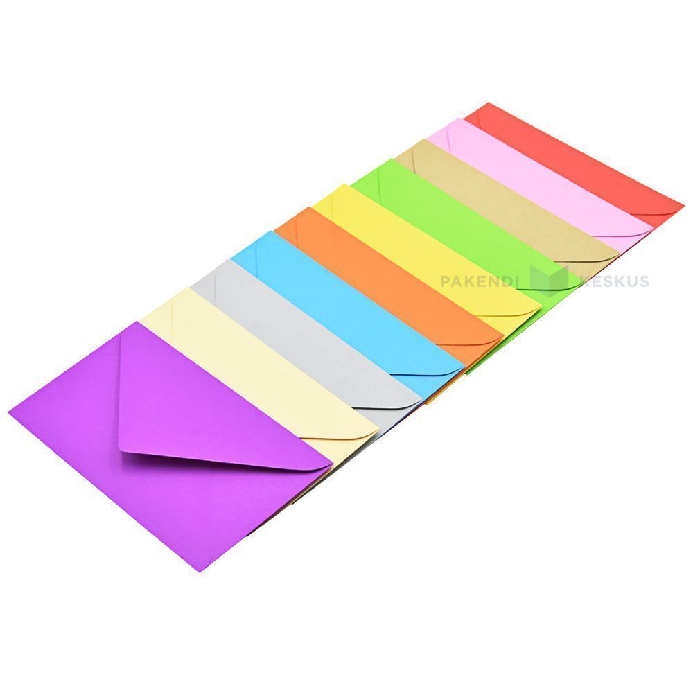 Different Colour Paper Envelope 15x8 5cm 50pcs pack Pakendikeskus different-colour-paper-envelope-15x8-5cm-50pcs-pack-pakendikeskus